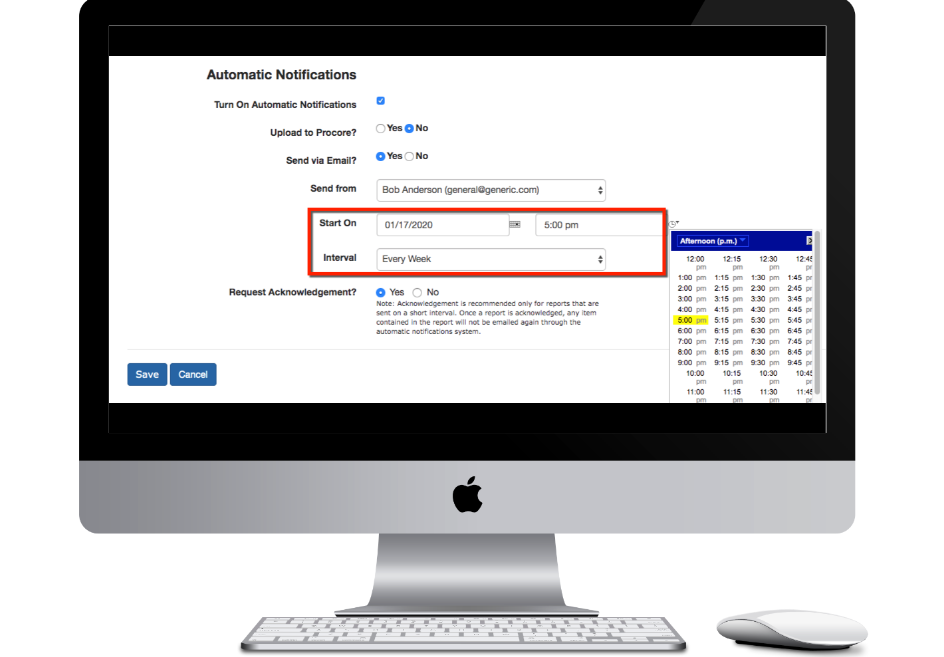 Can you schedule automatic punch reports?